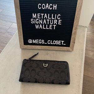 Coach | Bags | Coach Metallic Signature Wallet | Poshmark